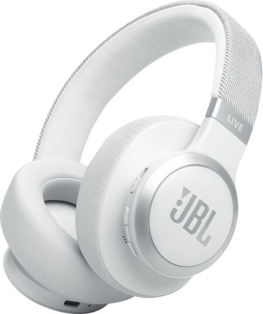 JBL Live 770NC Wireless Noise Cancelling Over-Ear Headphones, White ...